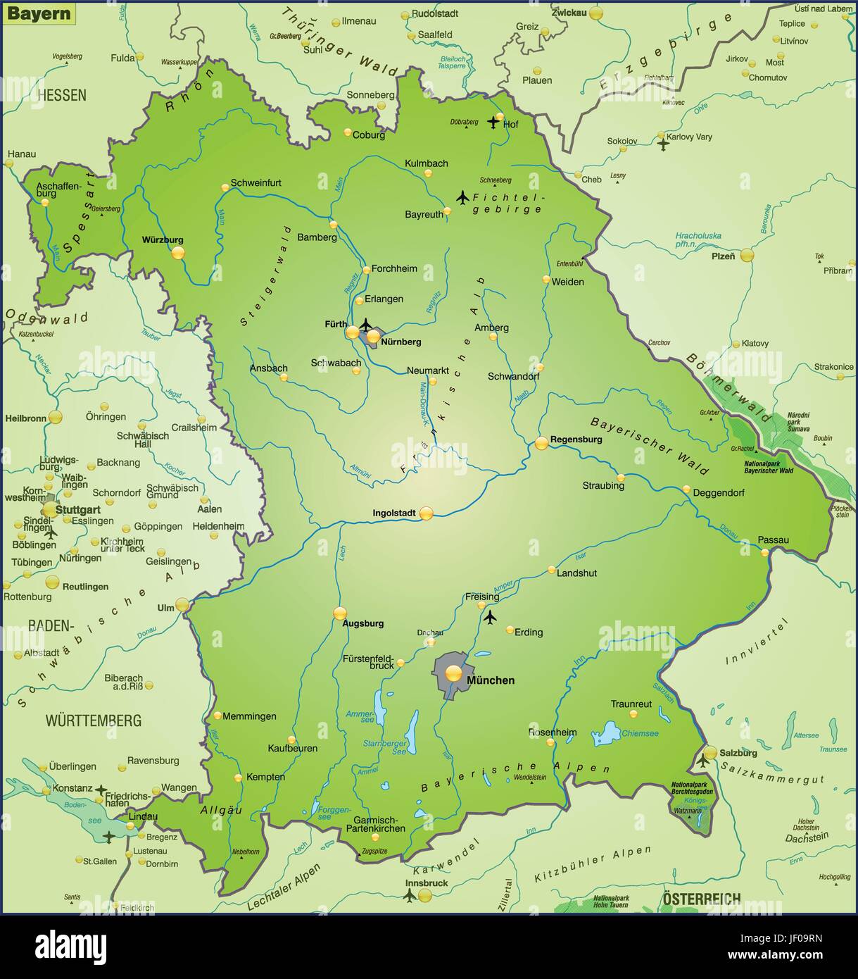 Bayern Karte Staat Atlas Karte Der Welt Karte Bayern Diercke.de