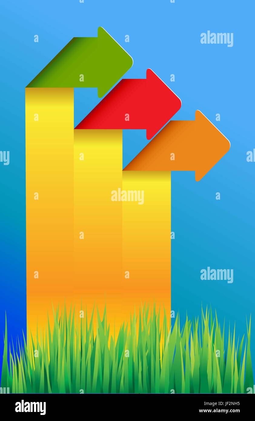 Grüner pfeil gras rasen Stock-Vektorgrafiken kaufen - Alamy