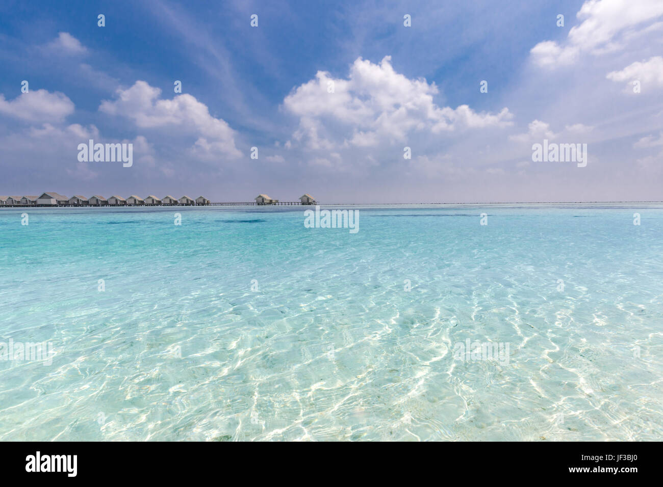 Super Strand Szene in Malediven Insel. Tropische Meer und Luxus über ...