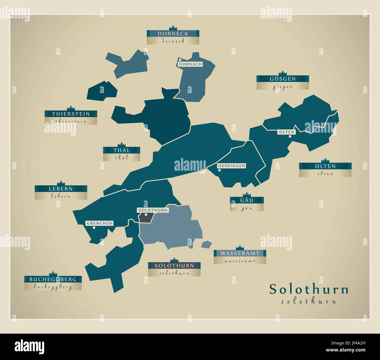 Solothurn map Stock-Vektorgrafiken kaufen - Alamy