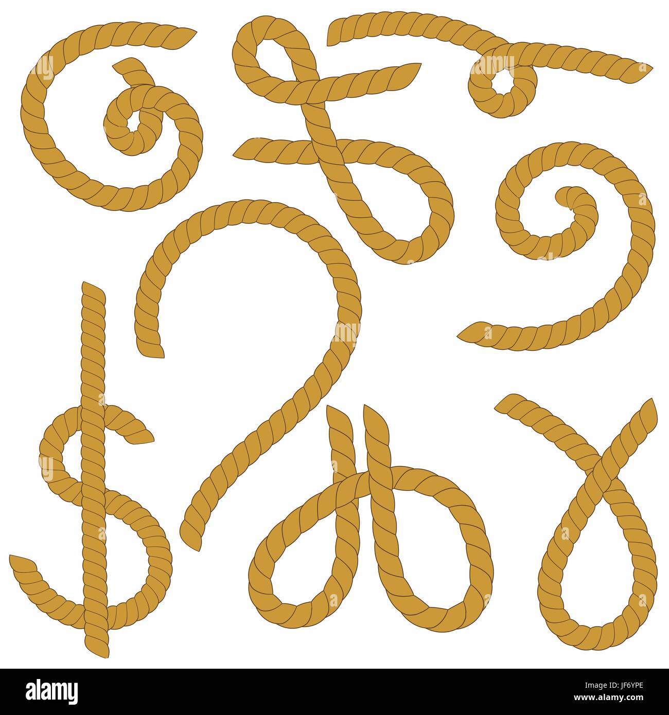 Seil detail Stock-Vektorgrafiken kaufen - Alamy