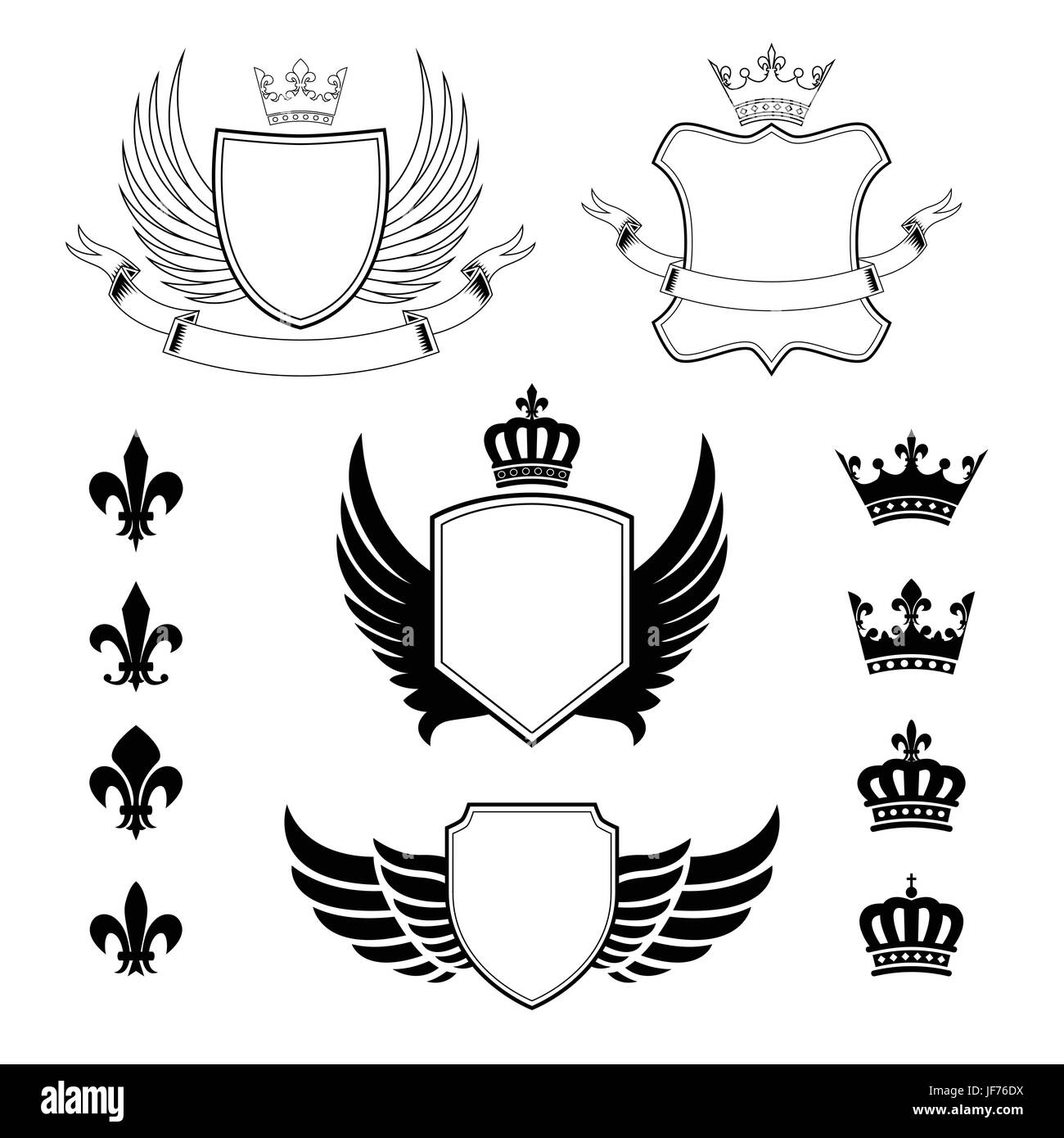 Emblem, Schild, Schild, Flügel, Piktogramm, Symbol, Piktogramm, Handel ...