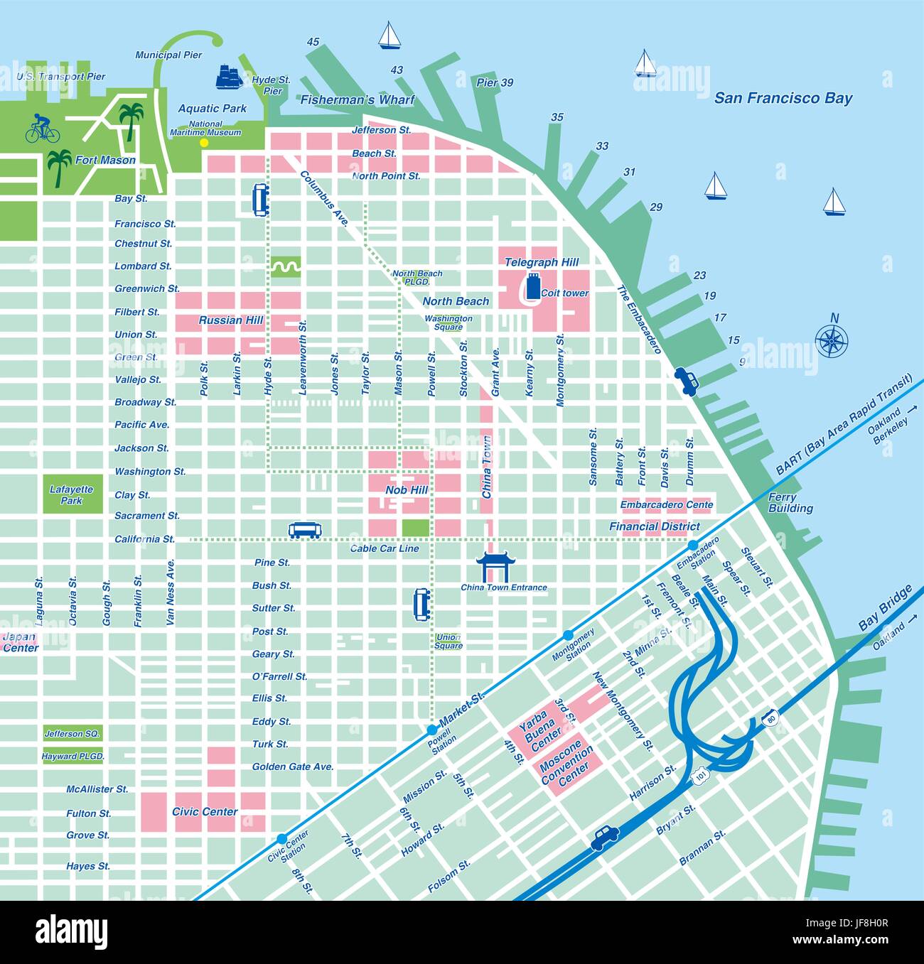 San Francisco Map Stockfotos & San Francisco Map Bilder - Alamy