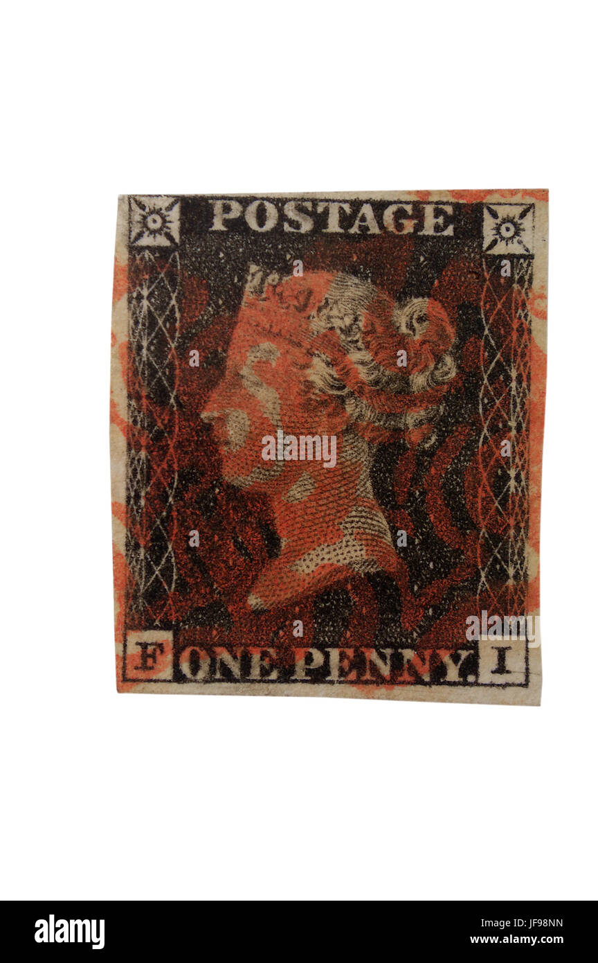 British one penny postage stamp -Fotos und -Bildmaterial in hoher ...
