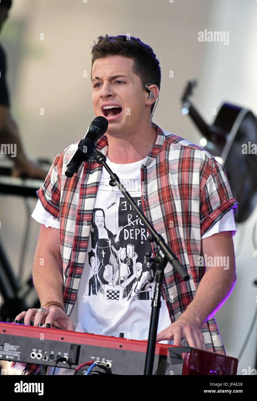New York, NY, USA. 30. Juni 2017. Charlie Puth für NBC heute zeigen ...