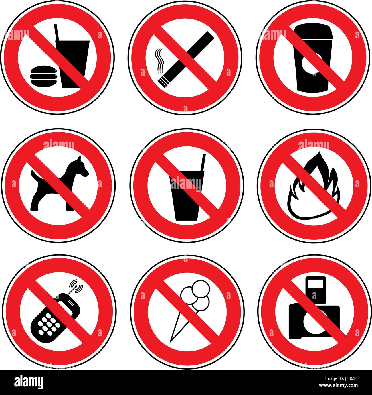 Verboten schilder Stock-Vektorgrafiken kaufen - Alamy