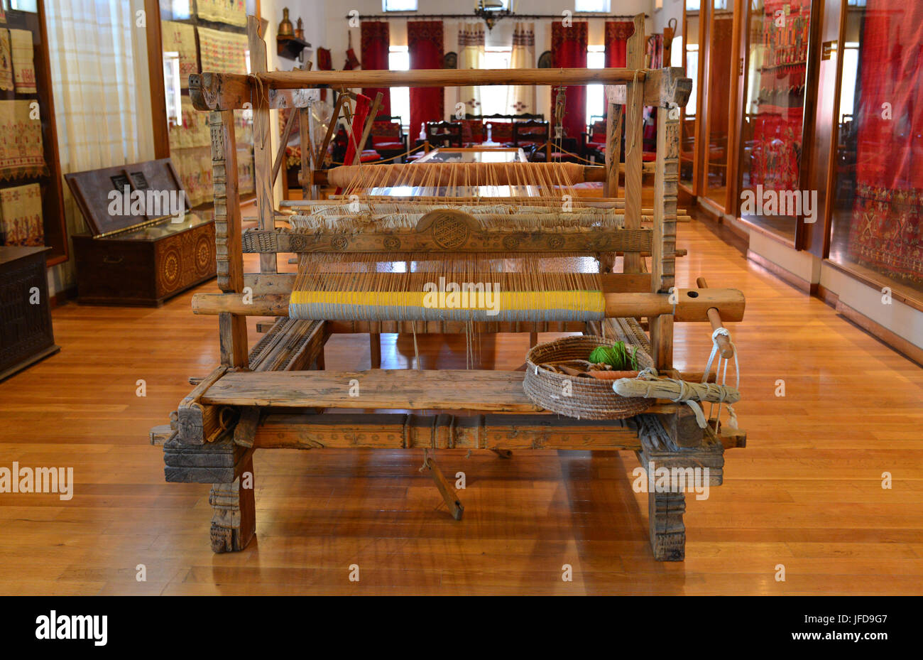 Antike griechische Webstuhl Stockfotografie - Alamy
