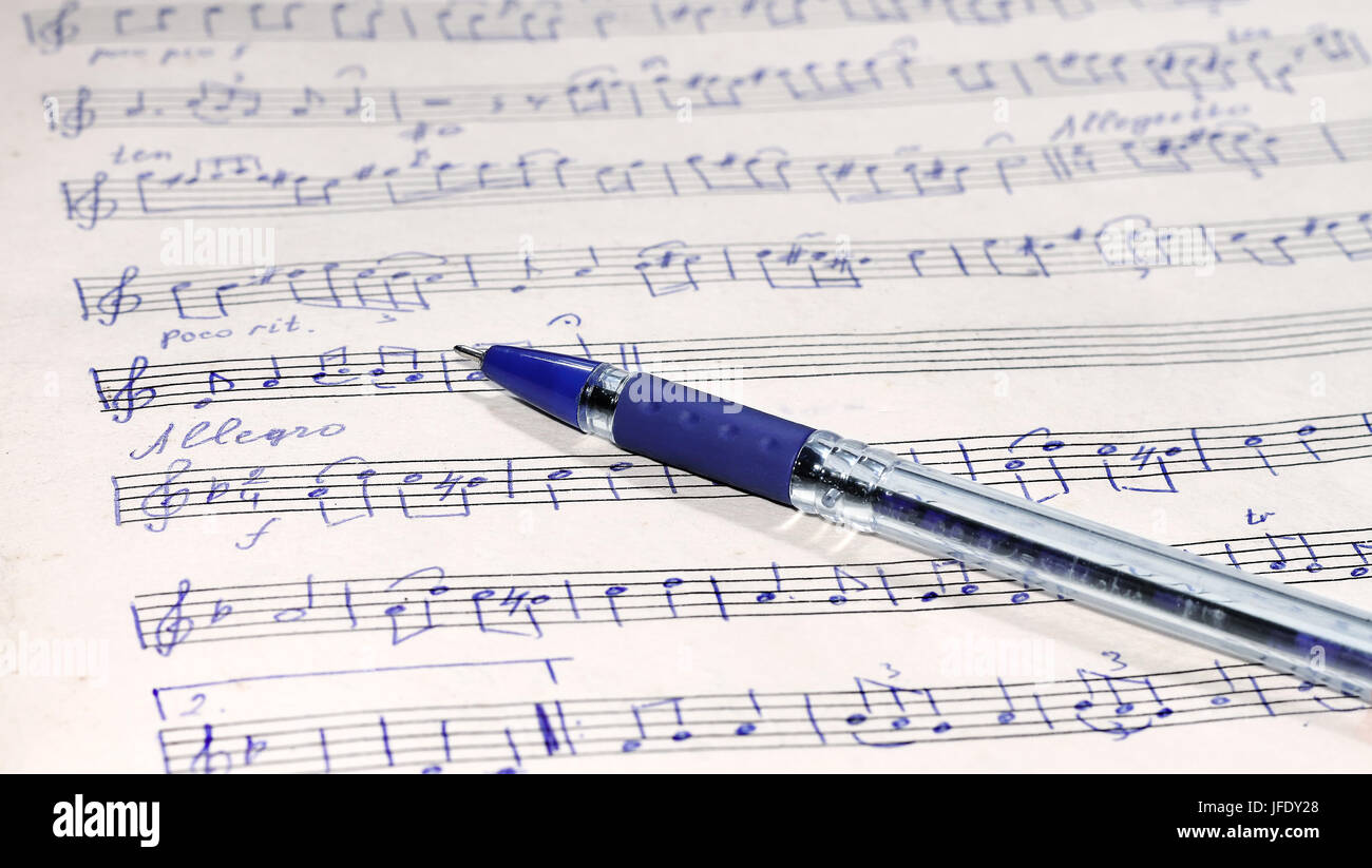 Noten handschrift -Fotos und -Bildmaterial in hoher Auflösung – Alamy