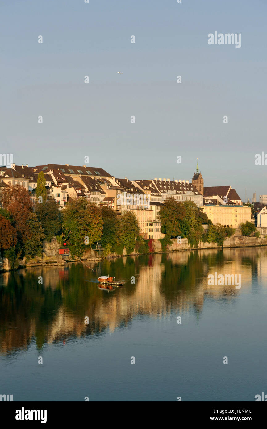 Schweiz, Basel, das Münster Fähre Überfahrt Rhein in Richtung große ...