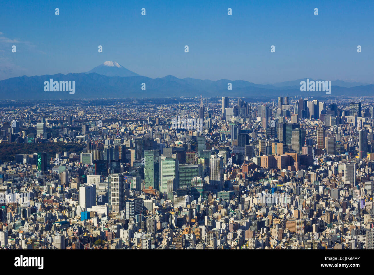 Japan, Tokyo City, Zentrum von Tokio und Mount Fuji Stockfotografie - Alamy