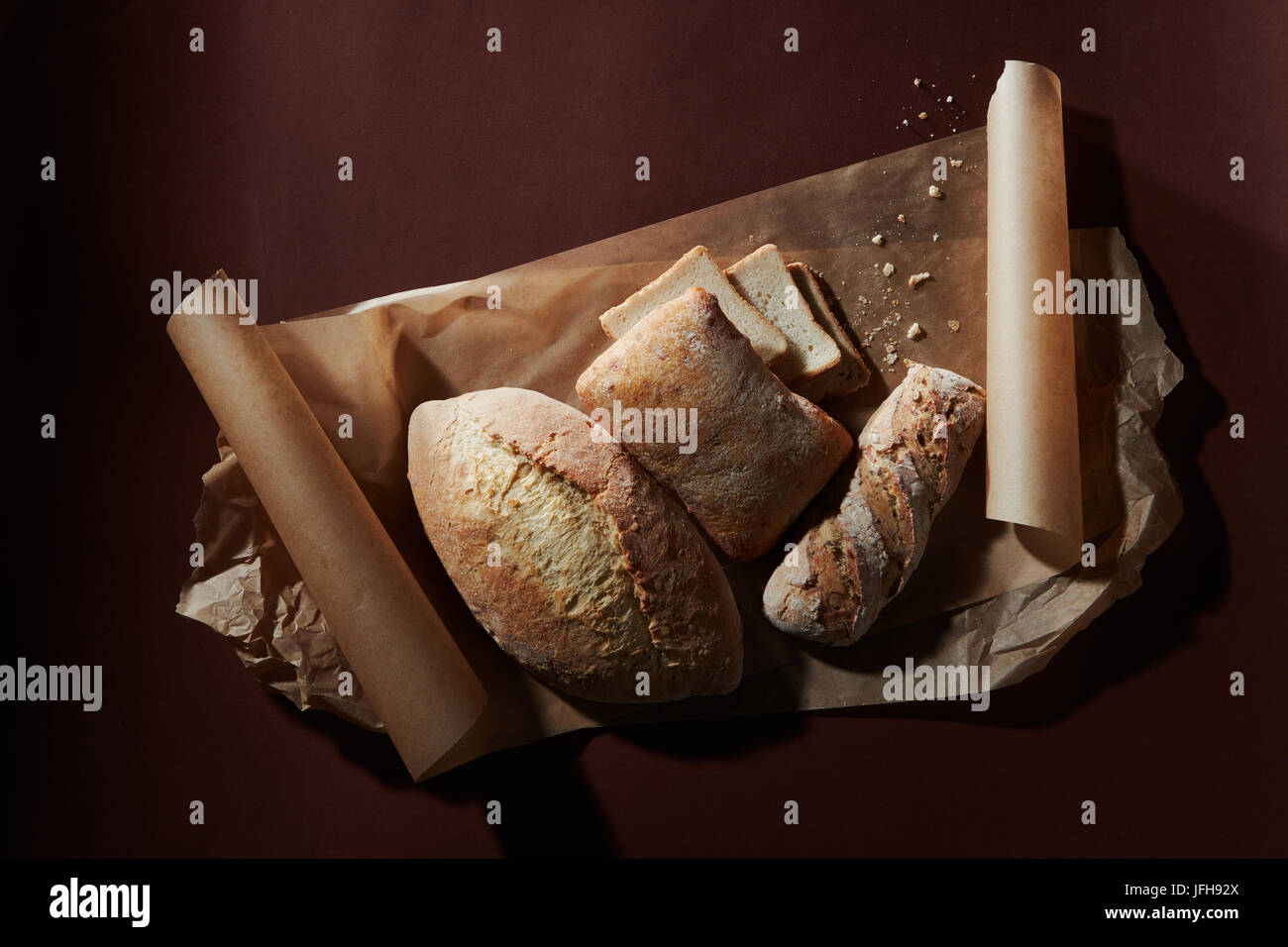 Verschiedene arten von brot roggenbrot Stockfotos und -bilder Kaufen ...