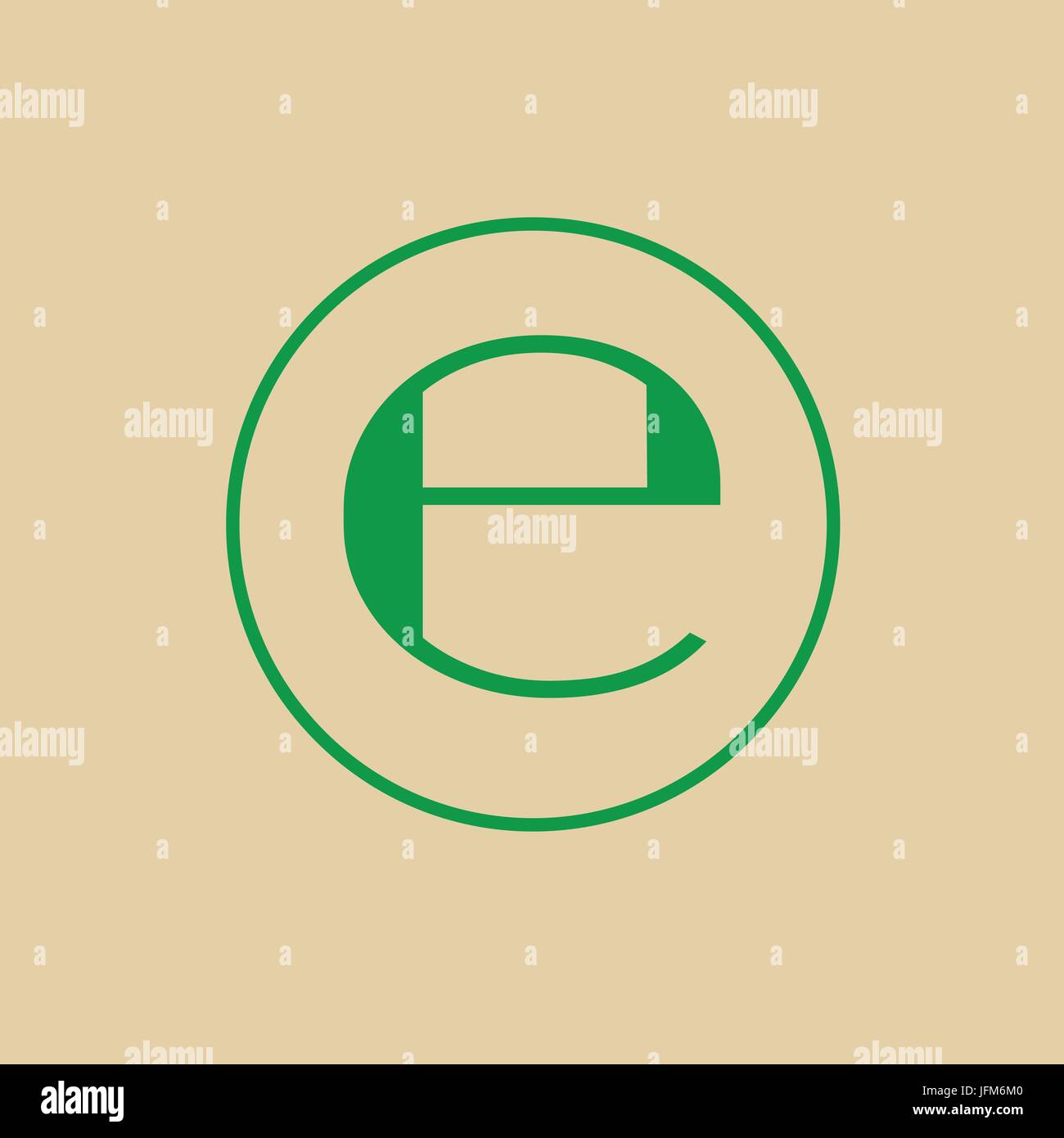 Geschätzte Zeichen E Mark Symbol Symbol Stock-Vektorgrafik - Alamy