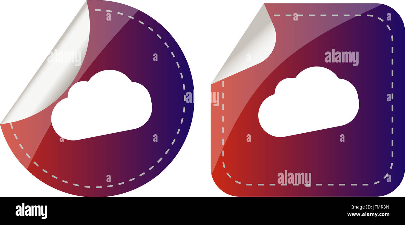 Premium-Kollektion der Aufkleber Set und abstrakte Wolke ...