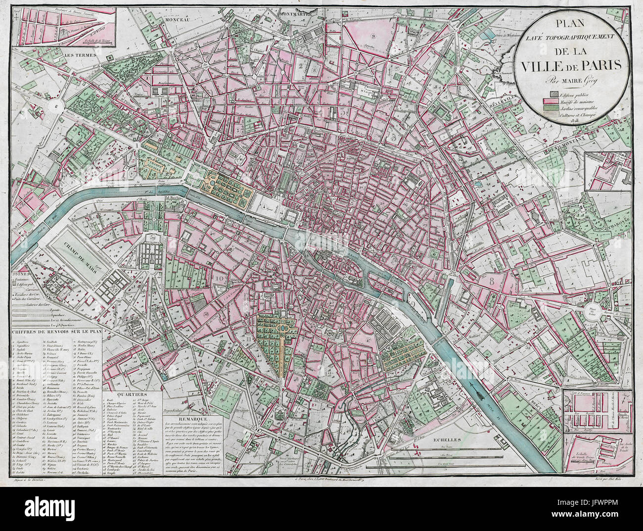 Paris plan Stockfotos und -bilder Kaufen - Alamy