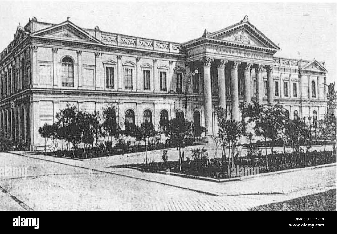 Congreso Nacional de Chile - 1891 Stockfotografie - Alamy