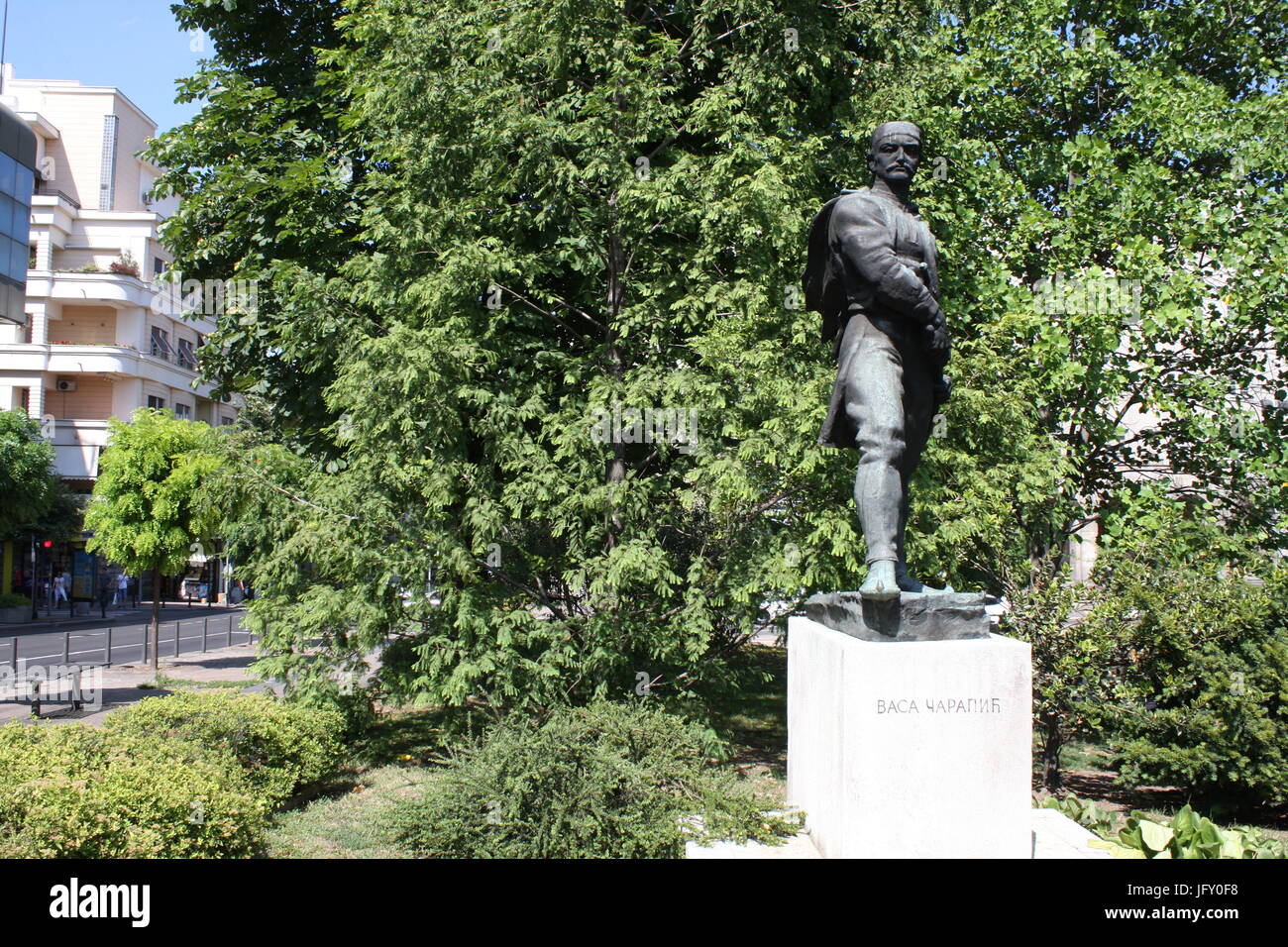 Statue von Vasilije Vasa Carapic in Belgrad, bekannt als der Drache von ...