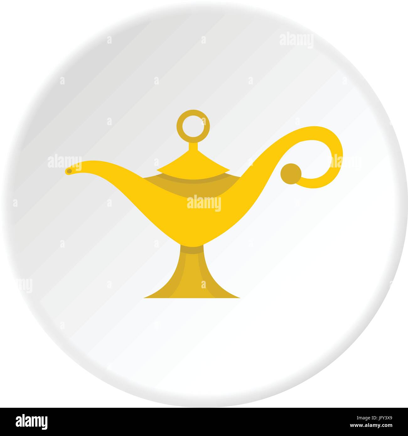 Wunderlampe Symbol Kreis Stock-Vektorgrafik - Alamy