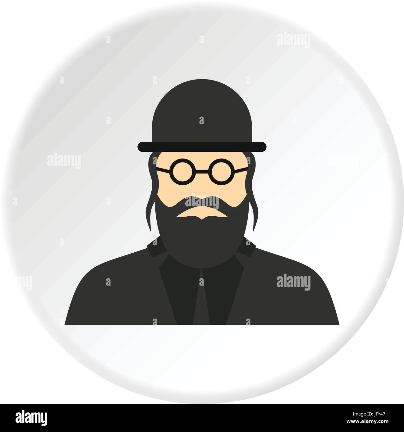 Jüdische Rabbiner Symbol Kreis Stock-Vektorgrafik - Alamy