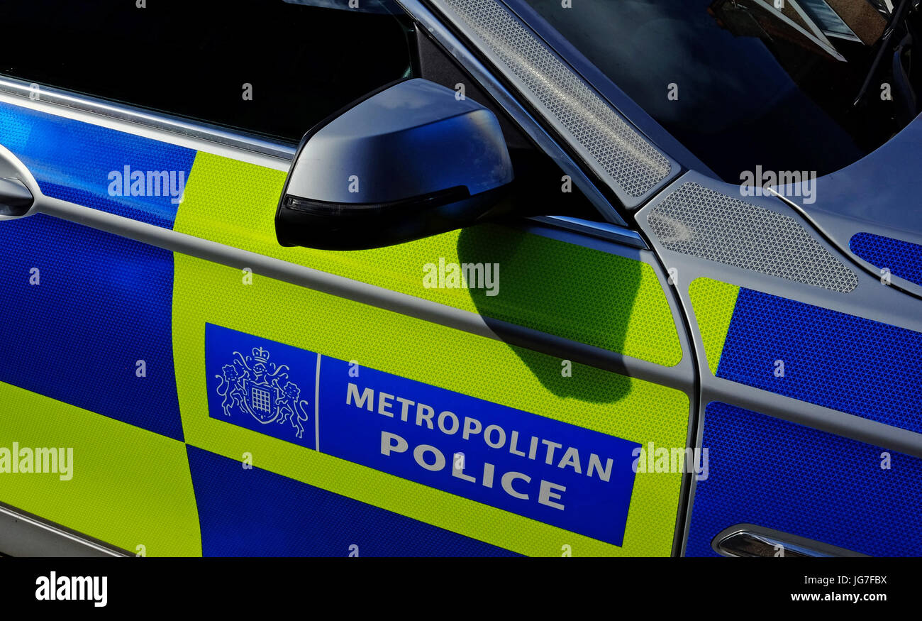 Metropolitan Police Car London England UK Stockfotografie - Alamy
