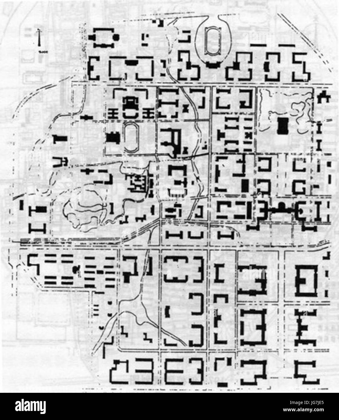 Die Campus-Plan der Tsinghua University 1960 Stockfotografie - Alamy