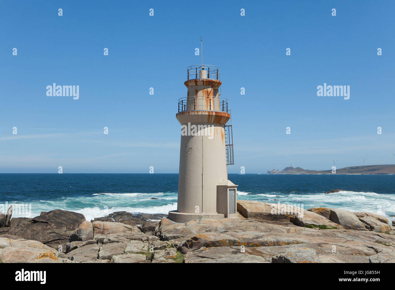 Faro de Muxía (Muxía Leuchtturm) auch bekannt als der Faro de Punta da ...