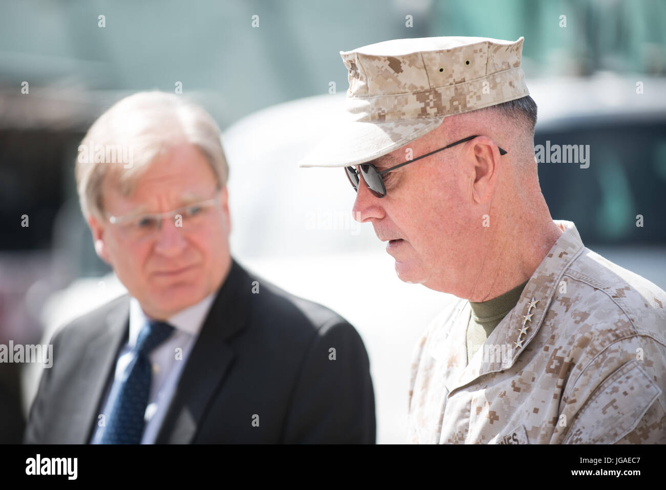 US Marine Corps General Joseph F. Dunford, Jr., Vorsitzender der Joint Chiefs Of Staff, spricht ...