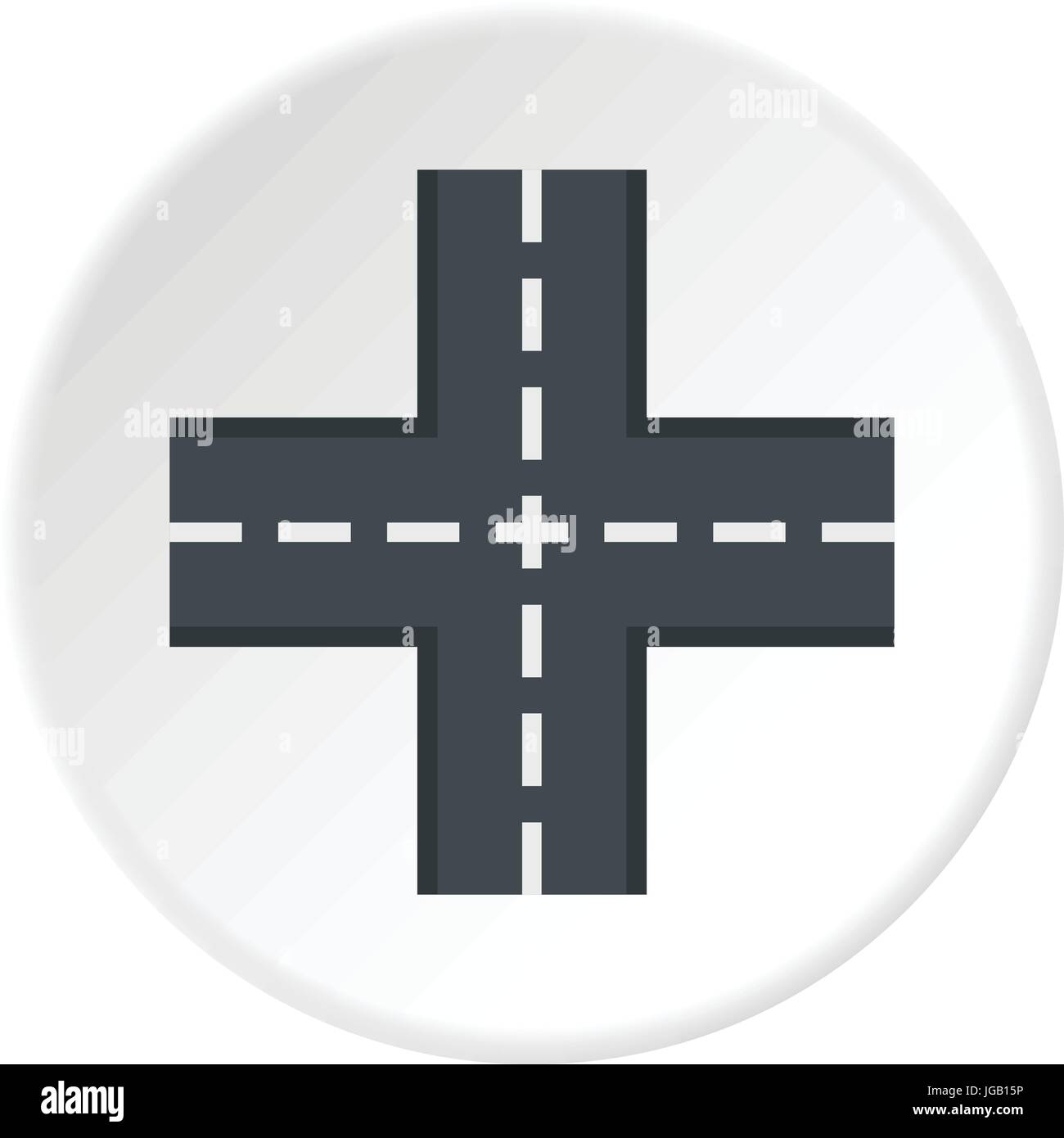 Kreuzung Straße Symbol Kreis Stock-Vektorgrafik - Alamy