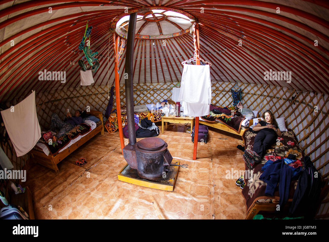 Mongolian Yurt Inside Stockfotos & Mongolian Yurt Inside Bilder - Alamy