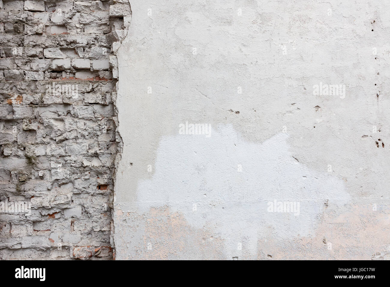 Alte weiße Putz-Mauer gebrochen Stockfotografie - Alamy
