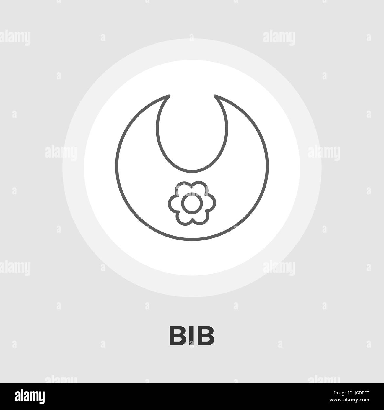Bib-Symbol Vektor. Flach-Symbol auf dem weißen Hintergrund isoliert ...