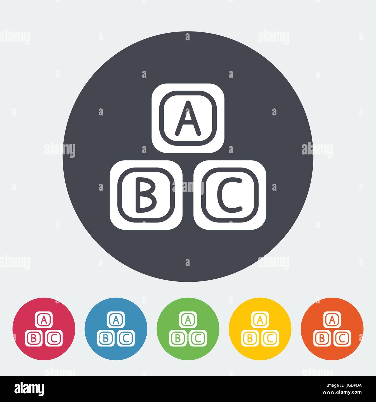 Blöcke-Symbol. Flache Vektor zugehörige Symbol für Web und mobile ...