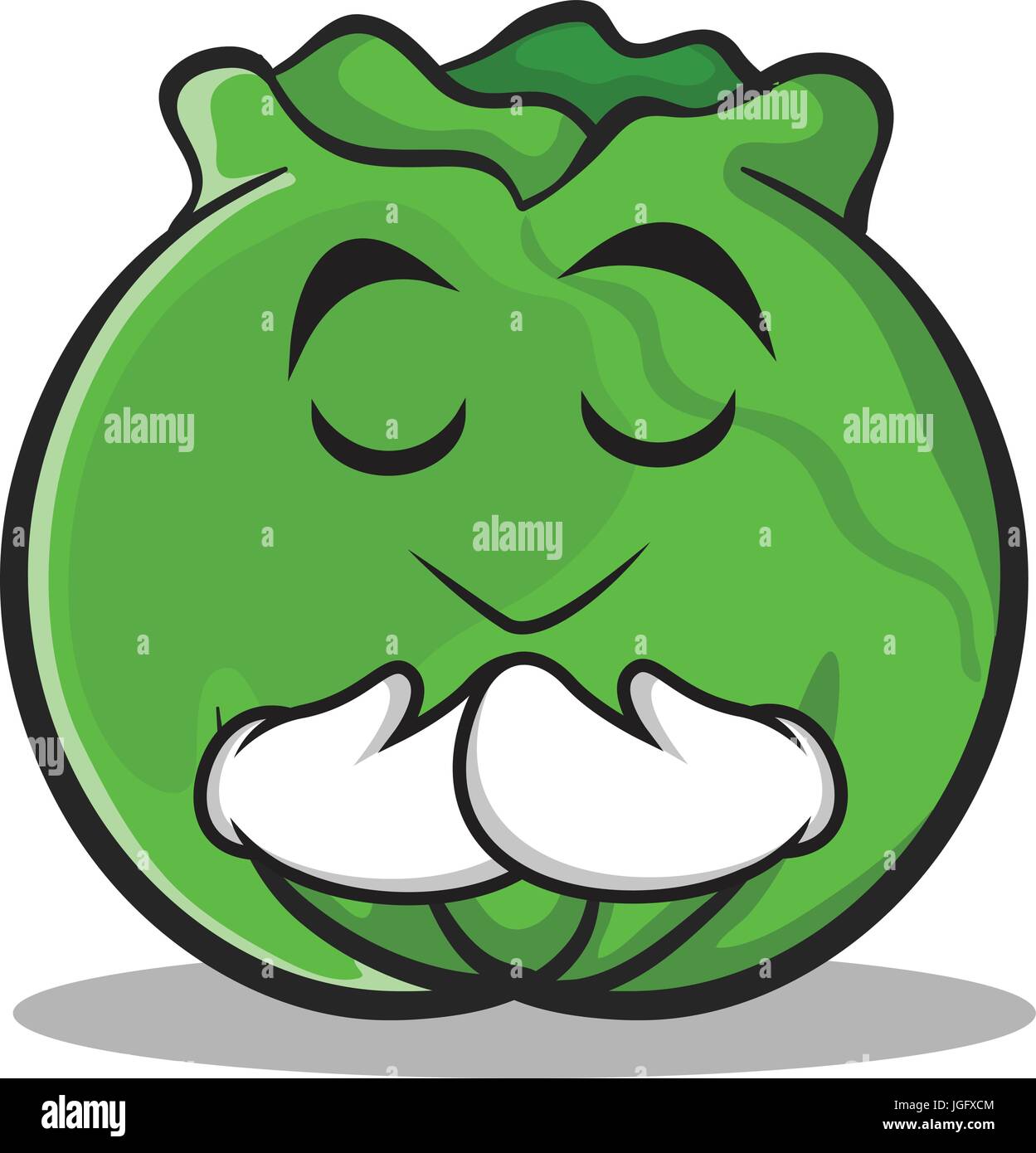 Kohl-Cartoon-Zeichen-Formatvorlage zu beten Stock-Vektorgrafik - Alamy