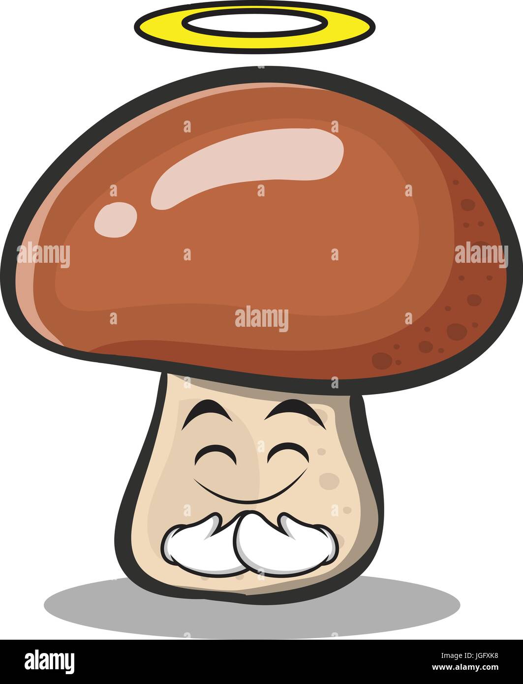 Cartoon Happy Cute Champignon Mushroom Stockfotos und -bilder Kaufen ...