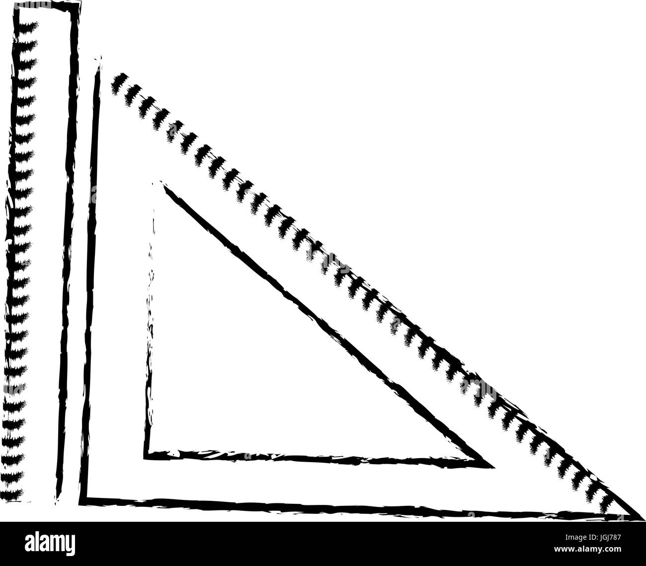 Lineal und Dreieck Lineal Geometrie messen von Objekten Stock ...
