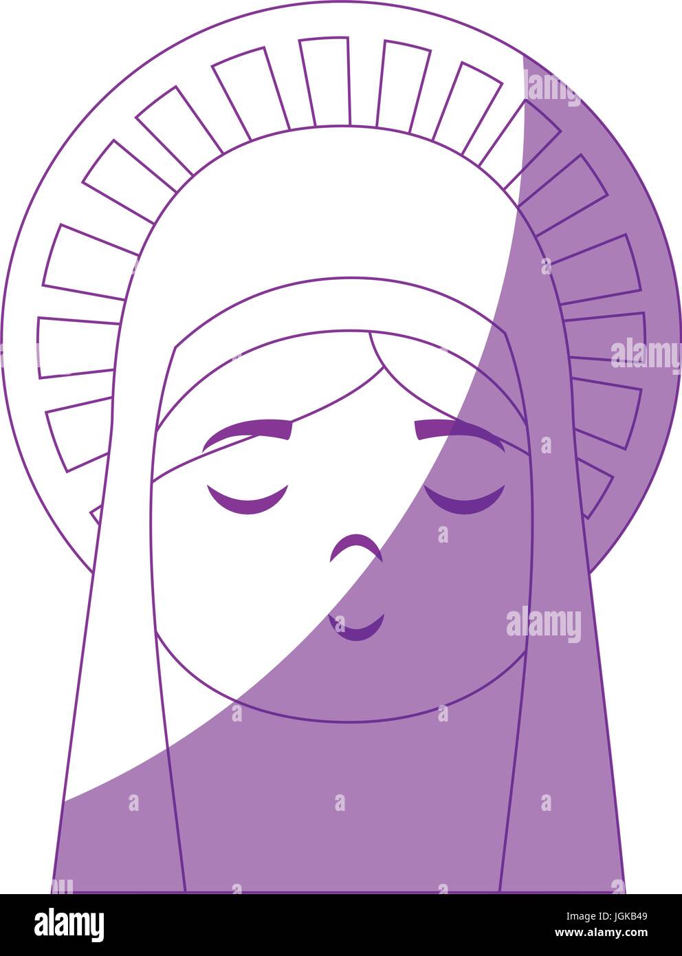 Jungfrau Maria Cartoon Ikone Vektor Illustration Grafik-design Stock ...