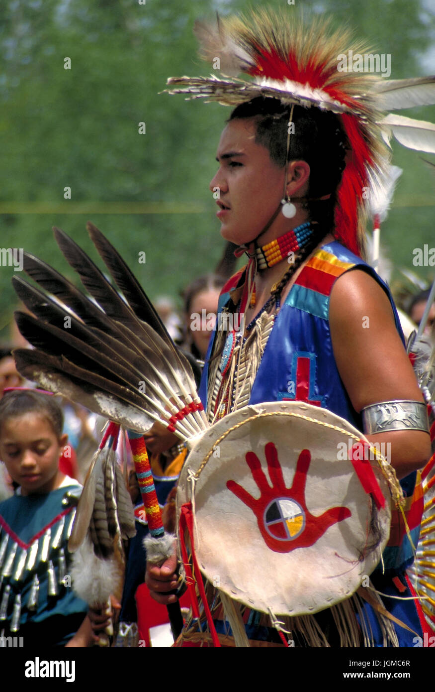 Mohikaner mit Pow-Wow in der Kahnawake reserve in der Nähe von Montreal ...