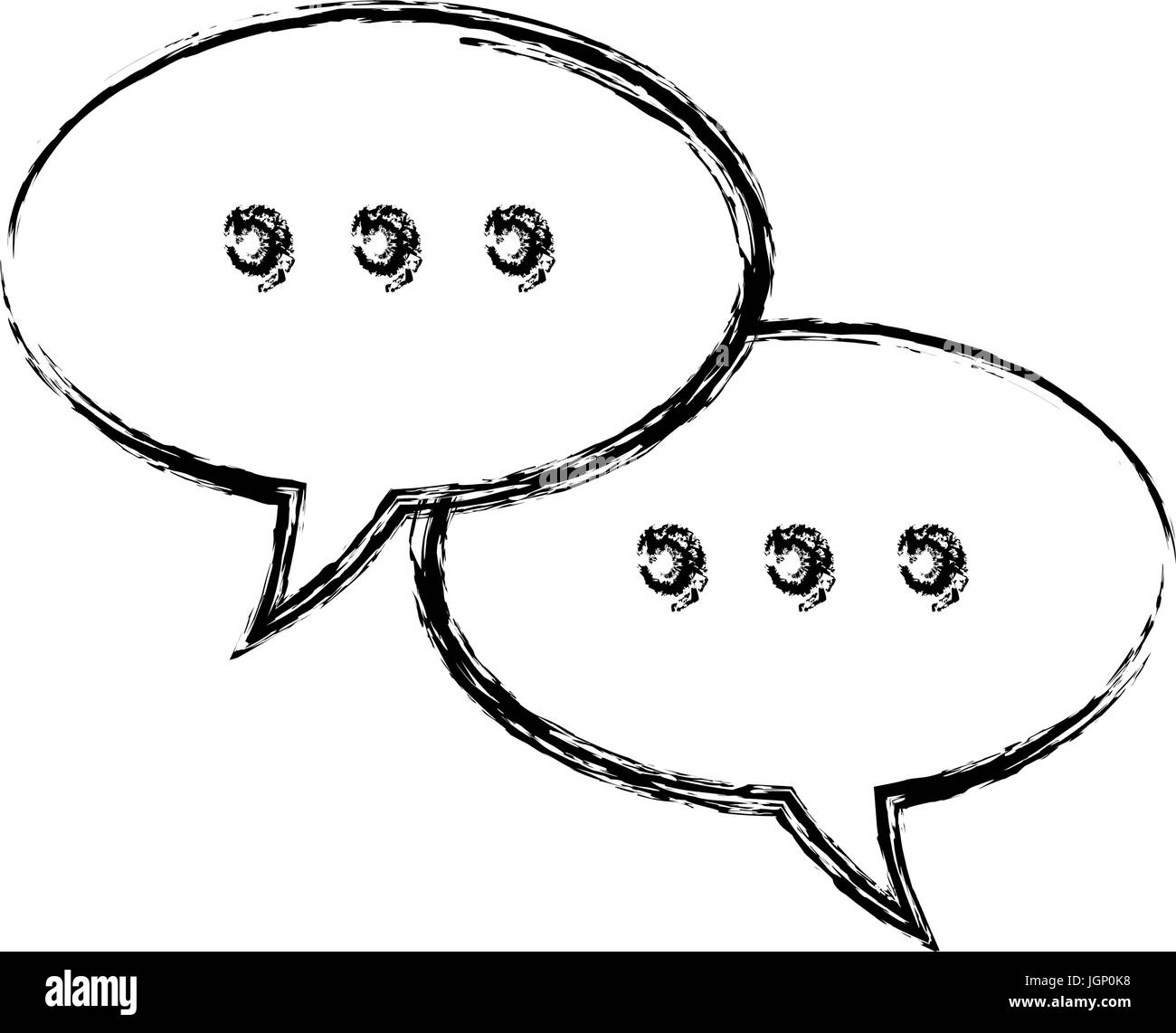 Sprechblasen und Dialog Ballons Chatnachricht Stock-Vektorgrafik - Alamy