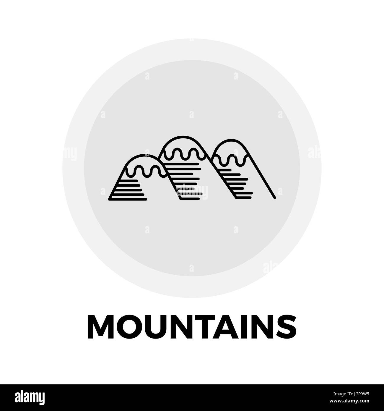 Berge-Symbol Vektor. Berge-Symbol flach. Berge-Symbolbild. Berge-Icon ...