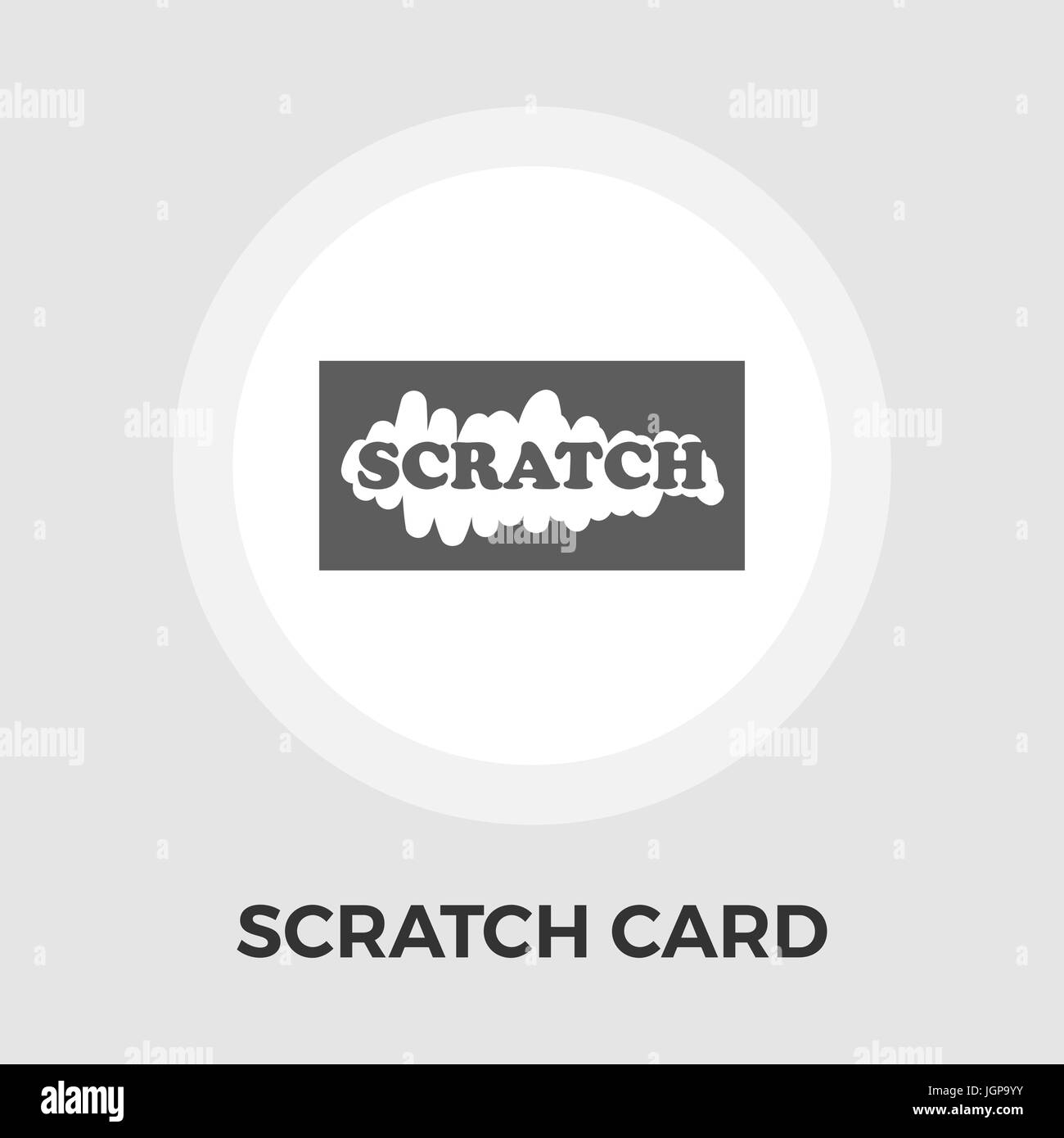Scratch Card Symbol Vektor. Flach-Symbol auf dem weißen Hintergrund ...