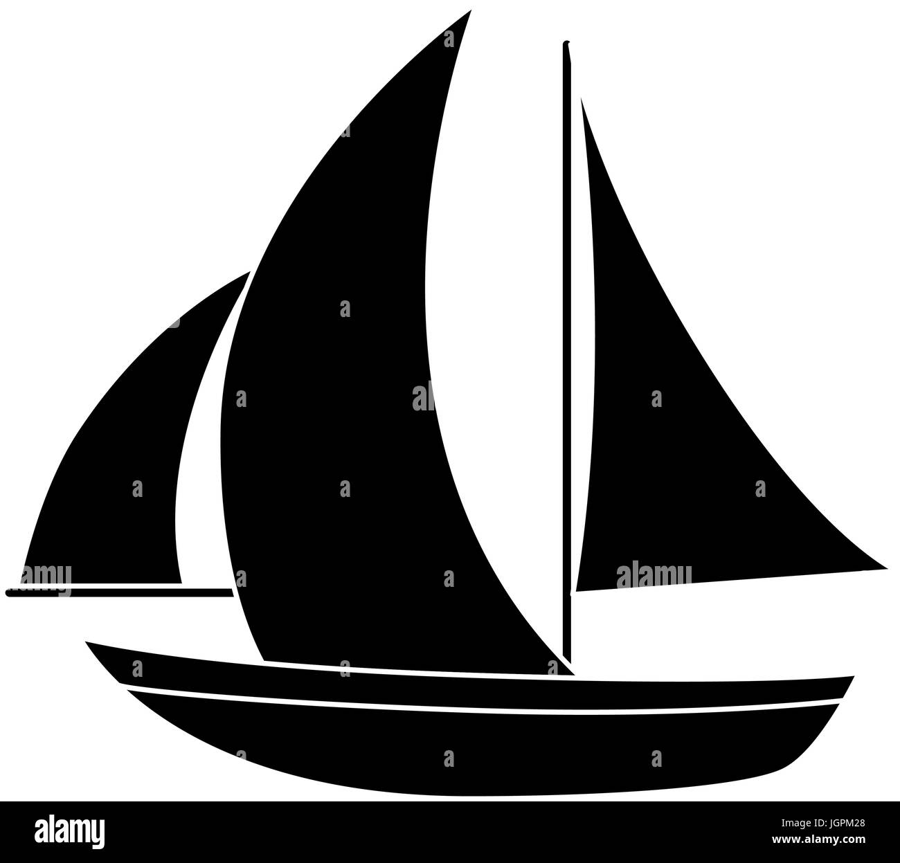 Segelboot Schiff isoliert Symbol Vektor Illustration Grafik-design ...