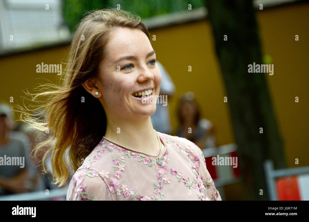 Hannover, Deutschland. 8. Juli 2017. Alexandra von Hannover kommt für ...