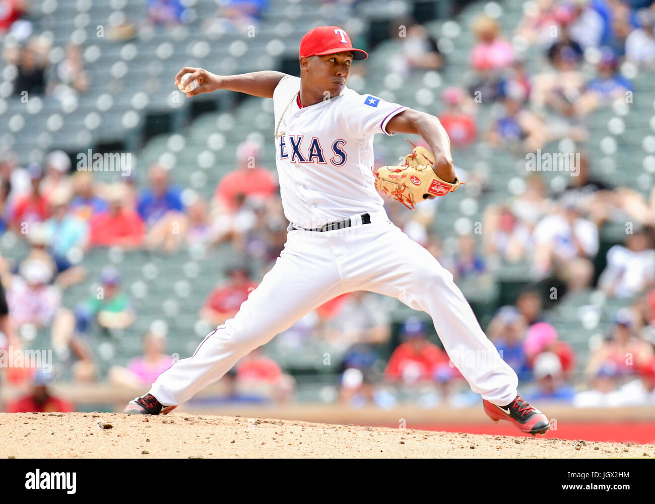 9. Juli 2017: Texas Rangers Entlastung Krug Jose Leclerc #62 bei einem ...