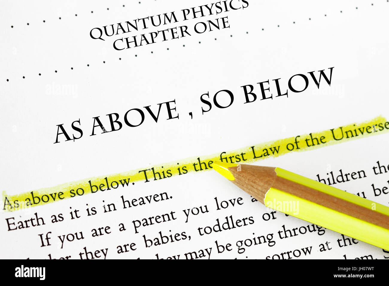 Wie oben so unten, ein wichtiger Grundsatz in der Quantenphysik ...