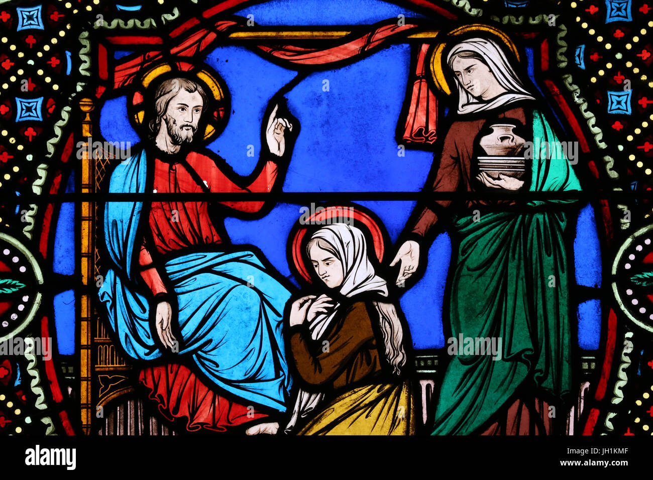 Jesus Maria Glasmalerei Stockfotos und -bilder Kaufen - Alamy