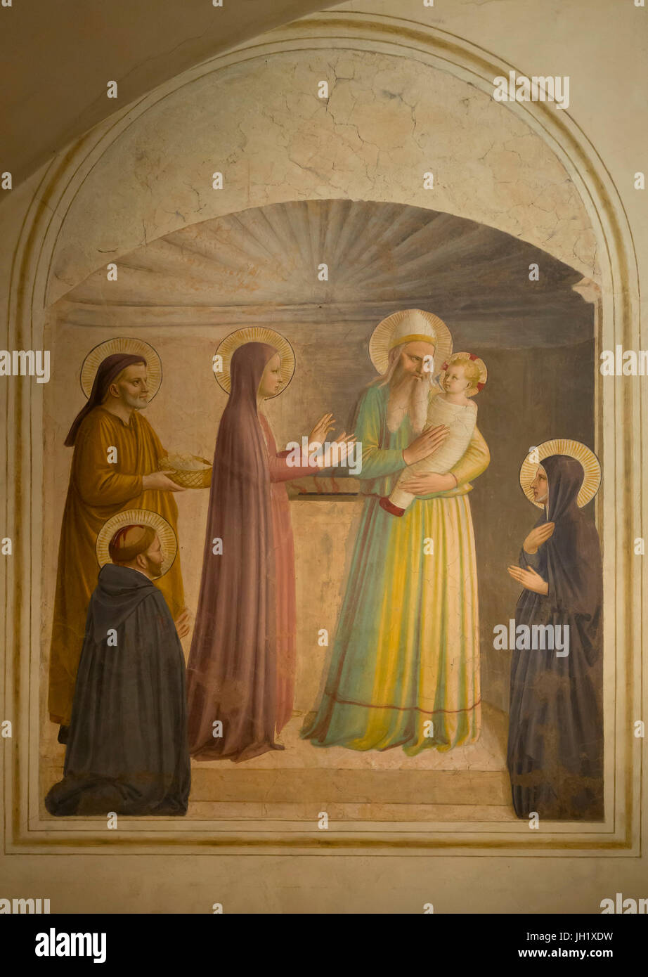 Darstellung Jesu im Tempel, von Fra Beato Angelico, Zelle 10, 1440-1442, Kloster von San Marco ...