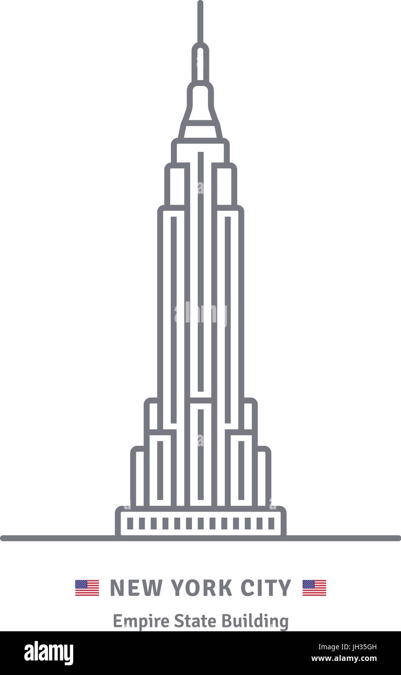 Empire State Building Vector Vectors Stockfotos und -bilder Kaufen - Alamy