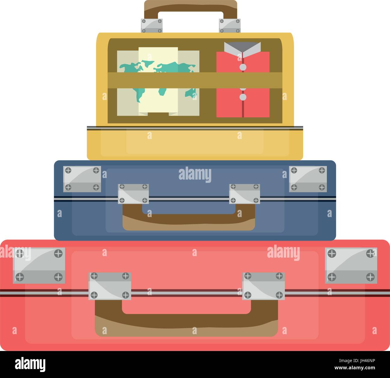 Oldtimer Reise Koffer Symbol Vektor Illustration Grafik-design Stock ...