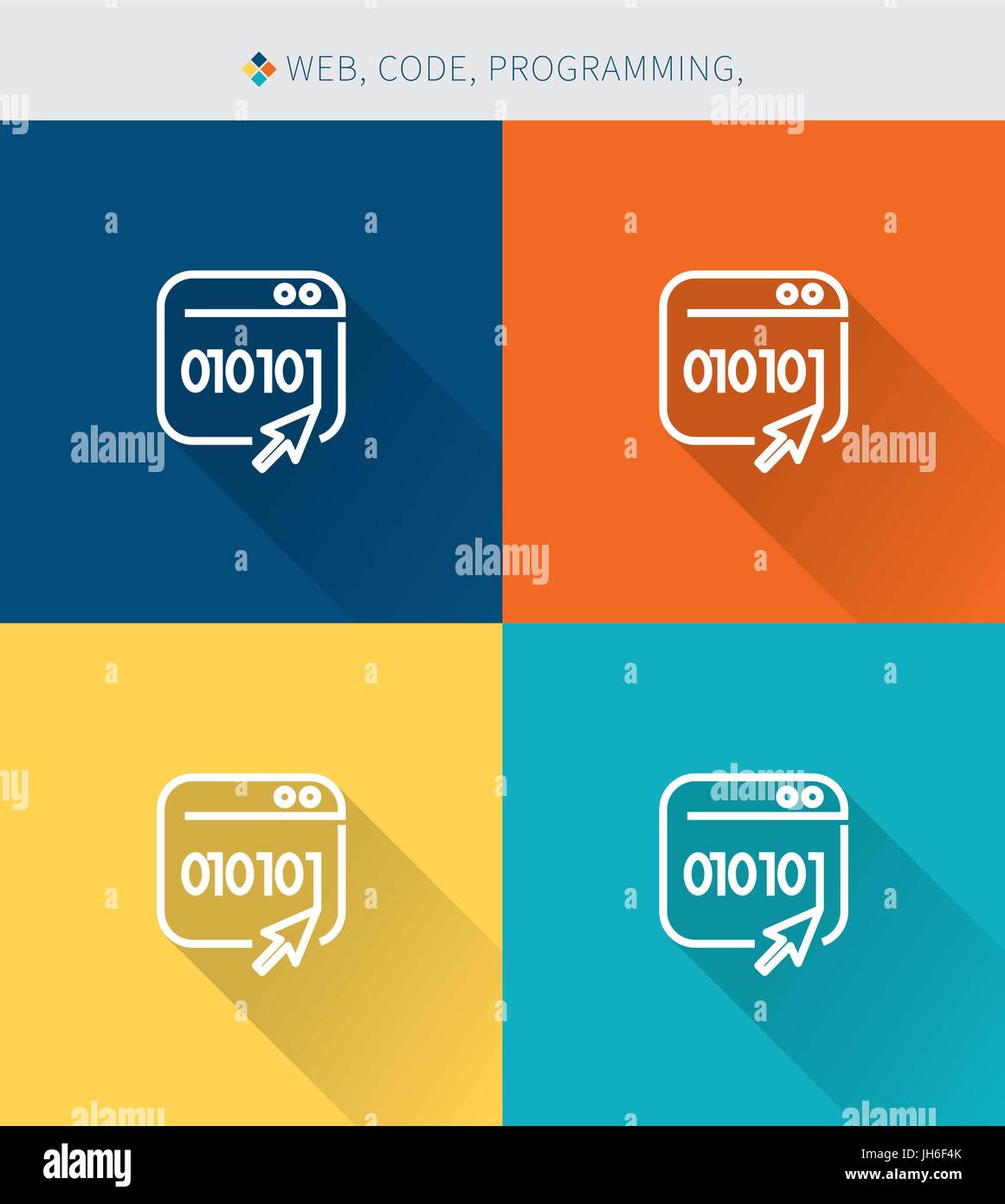 Dünne dünne Linie Symbole Satz von Codierung & Programmierung, modernen ...