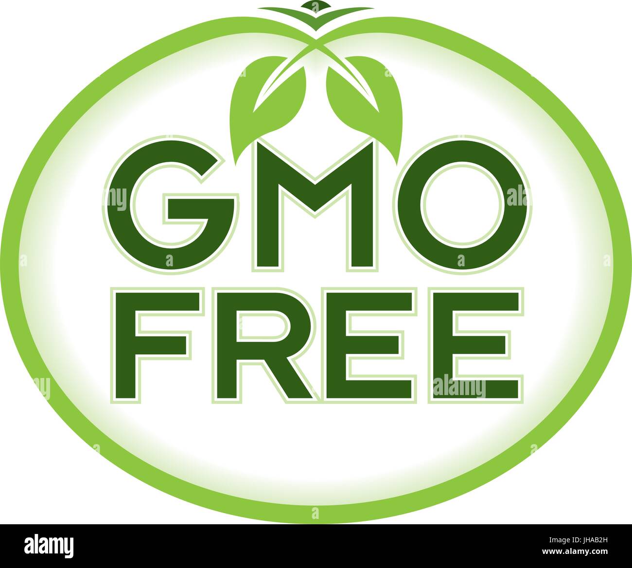 GVO-freie Logo Symbol Symbol. Ovale Grafiksymbol typografische ...