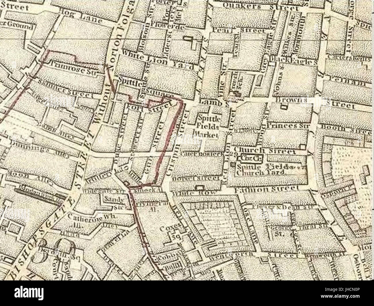 Spitalfields map -Fotos und -Bildmaterial in hoher Auflösung – Alamy